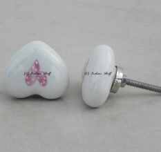 Light Pink Heart Knob