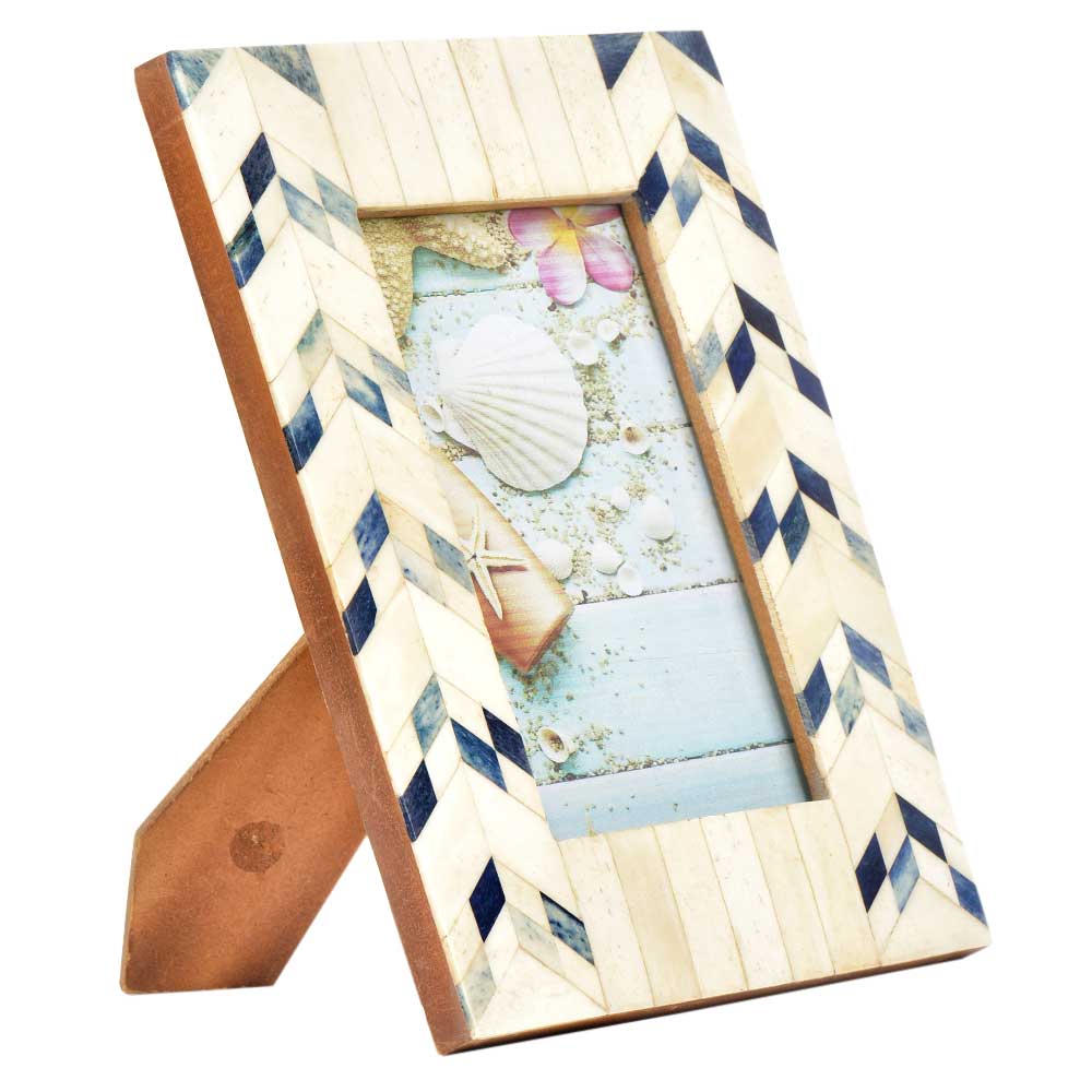 Natural Blue Tribal Design Photo Frame