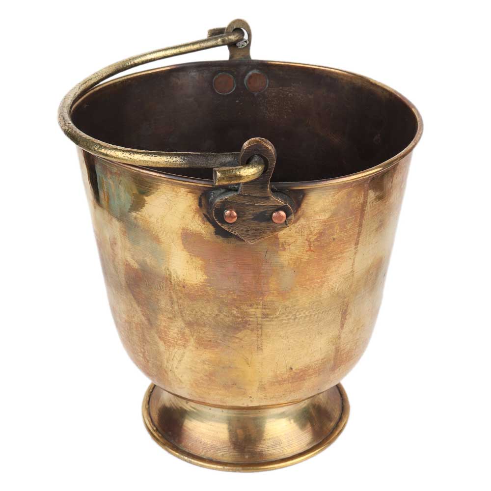 Brass Bucket With Swing handle For Decoration