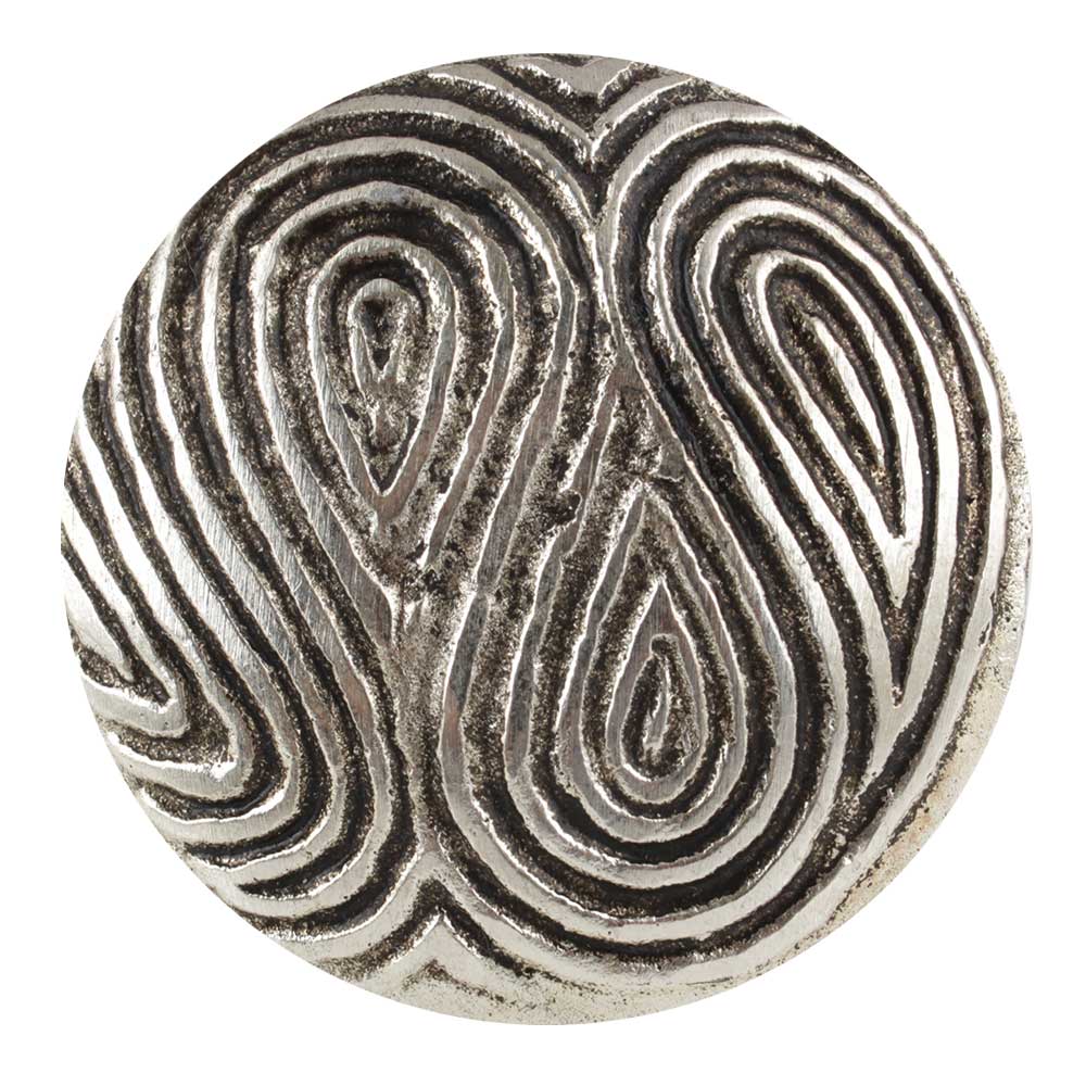 Press Plate Compact Antique Silver Aluminium Cabinet Knob
