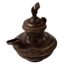 Old South Indian Brass Oil Container
