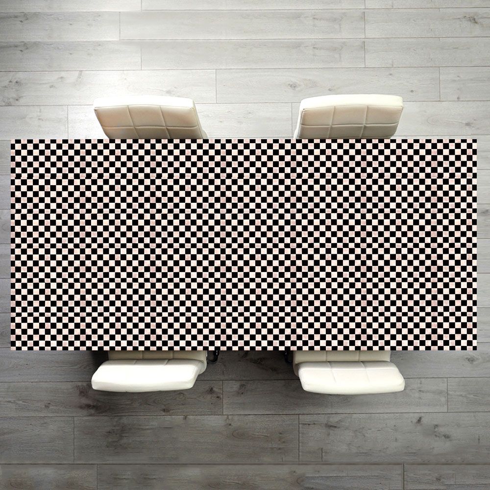 Checkered Patterned Table Top for Dining Table